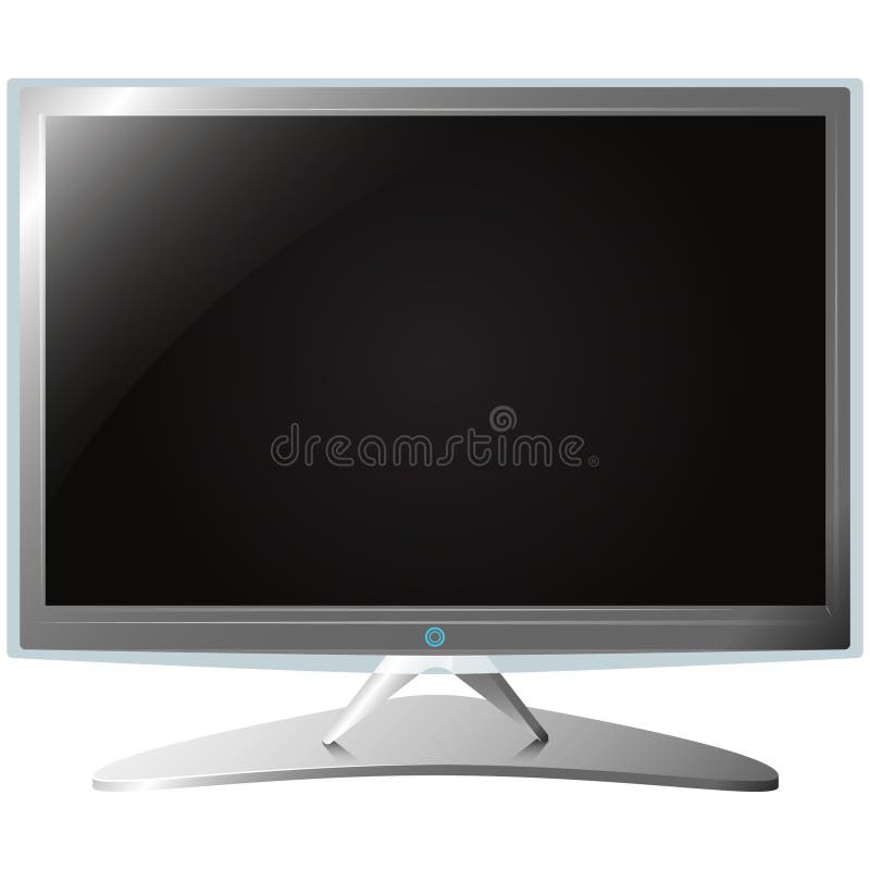 Modello Astuto Piano Della TV Con Lo Schermo Bianco In Bianco Sul ...