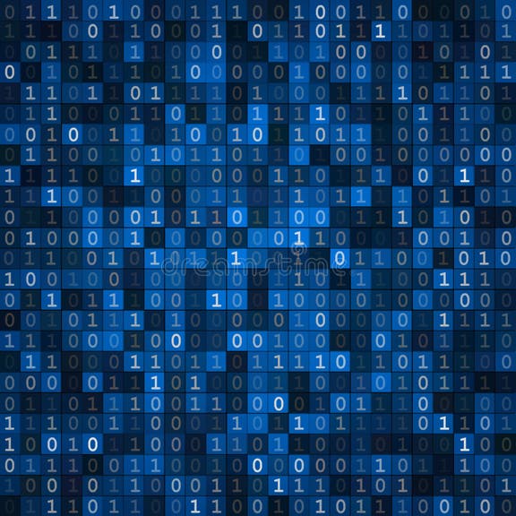 Schermo Blu Con Codice Binario Illustrazione Vettoriale - Illustrazione ...