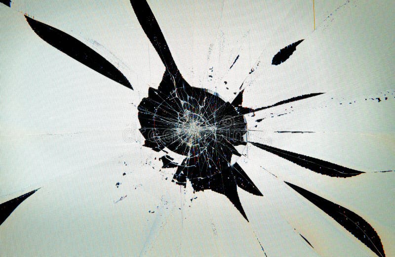 Schermo Di Computer Incrinato Rotto Fotografia Stock - Immagine di ...