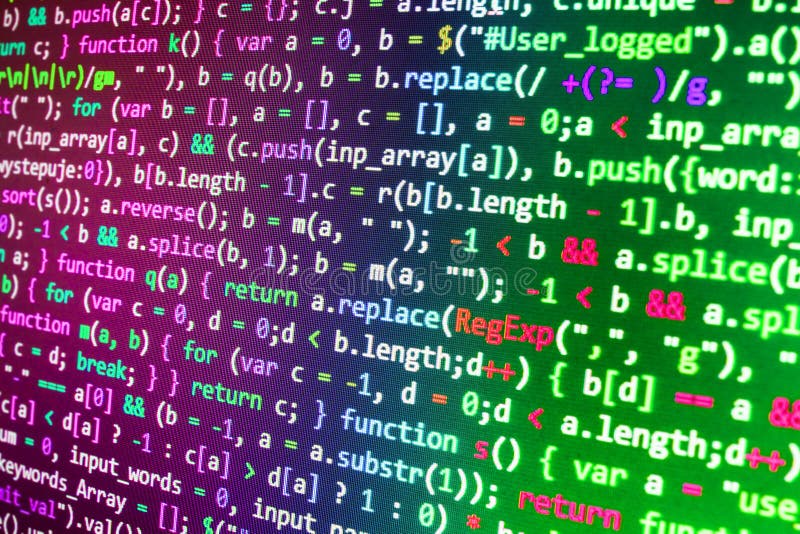 Programmazione, Codifica, Codice Sorgente, Schermo Immagine Stock ...