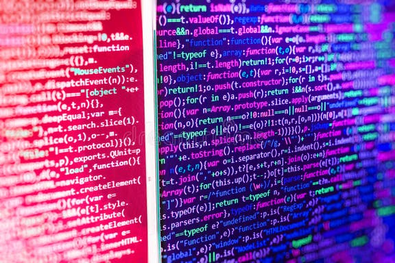 Schermo Di Programmazione Di Codice Sorgente Di Codifica Immagine Stock ...