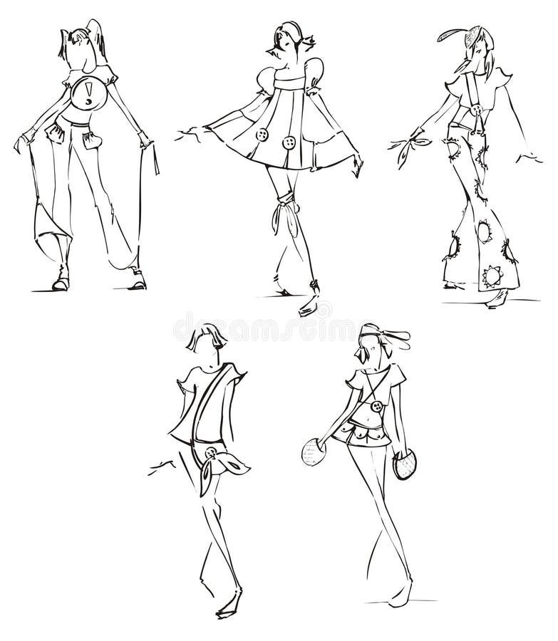 De Traditionele Schetsen Van Het Ontwerp Vector Illustratie ...