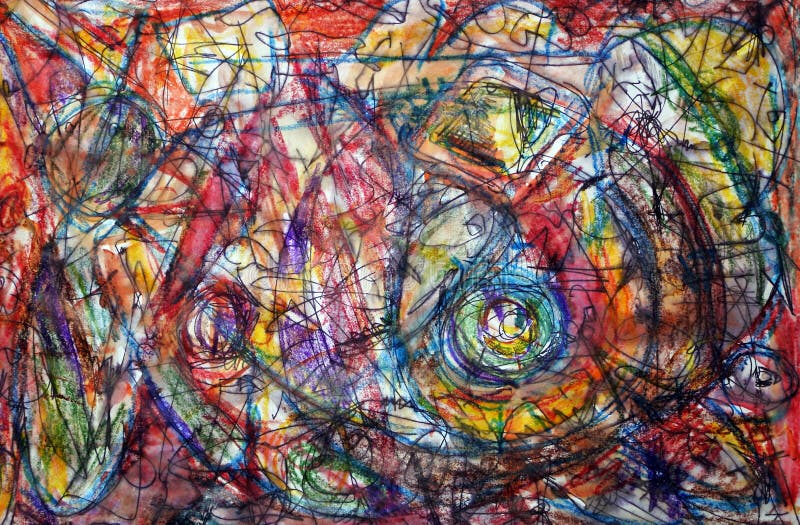 Schets in De Stijl Van Abstract Expressionisme Abstracte Achtergrond ...