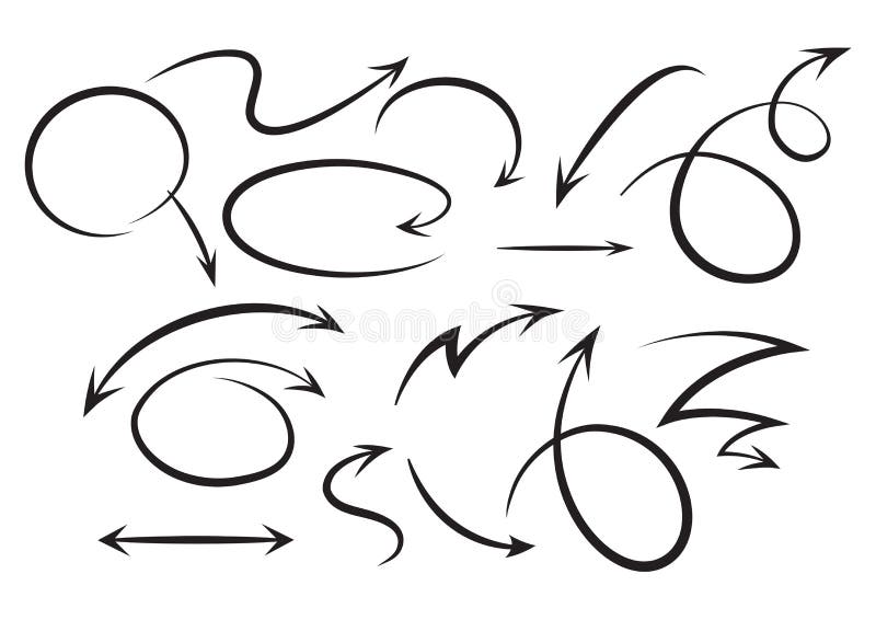 Schets pijlset vector illustratie. Illustration of pijl - 169111065