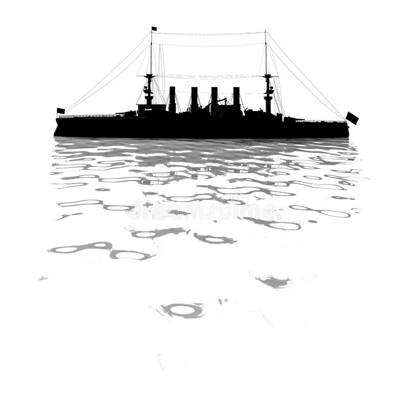 Schets van slagschip stock illustratie. Illustration of neatness - 14998898