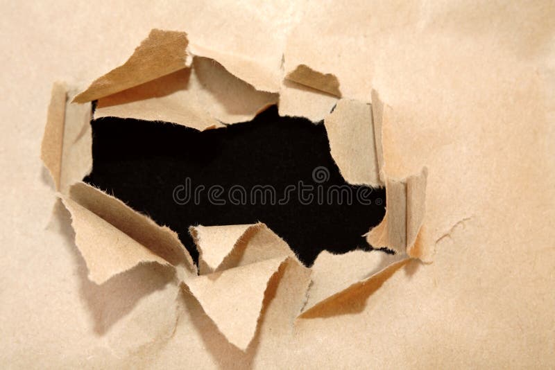 Scheur in document stock afbeelding. Image of grens, samenvatting ...