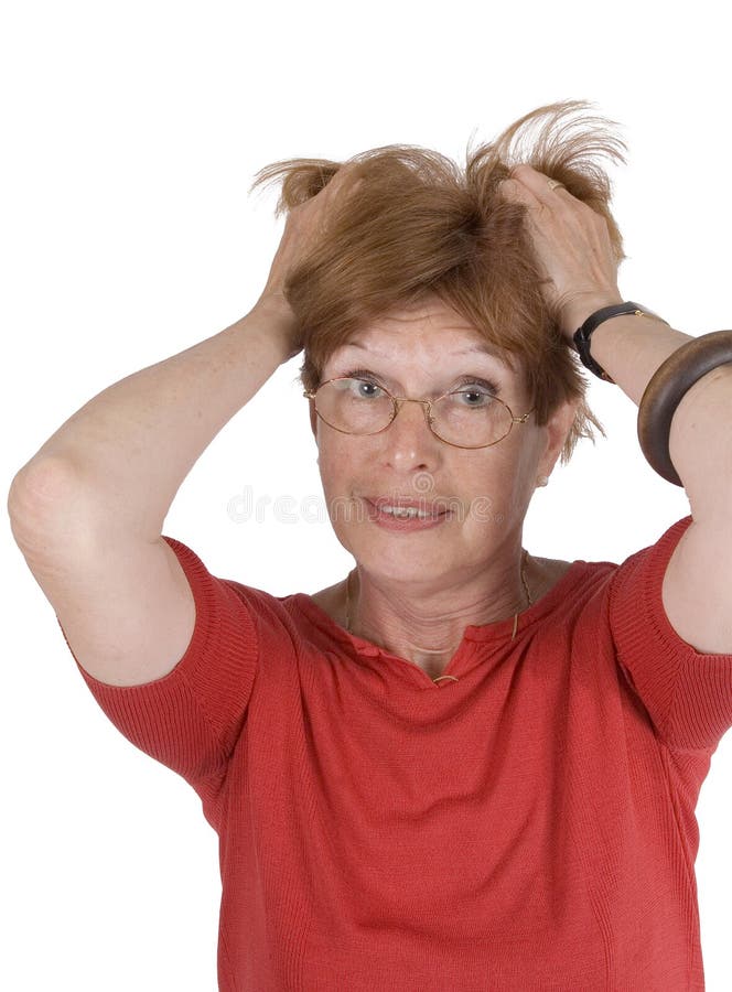 Scheur zijn haar stock foto. Image of geërgerd, pijn, één - 3033642