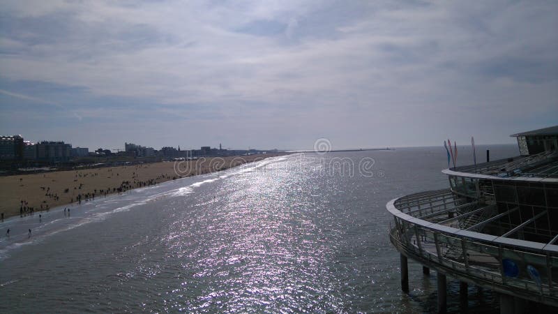 Scheveningen beach editorial stock photo. Image of river - 90041358