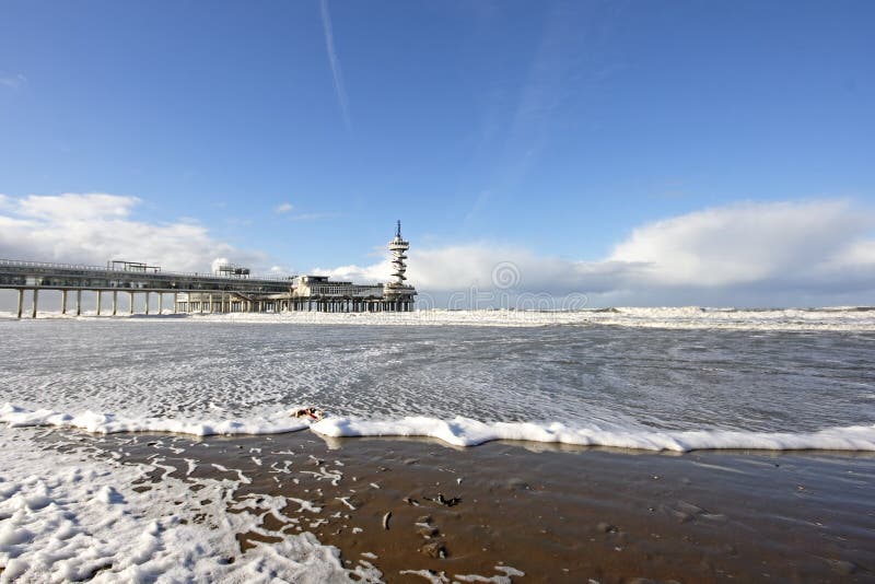 Scheveningen And De Pier In Holland Stock Photo - Image of coast ...