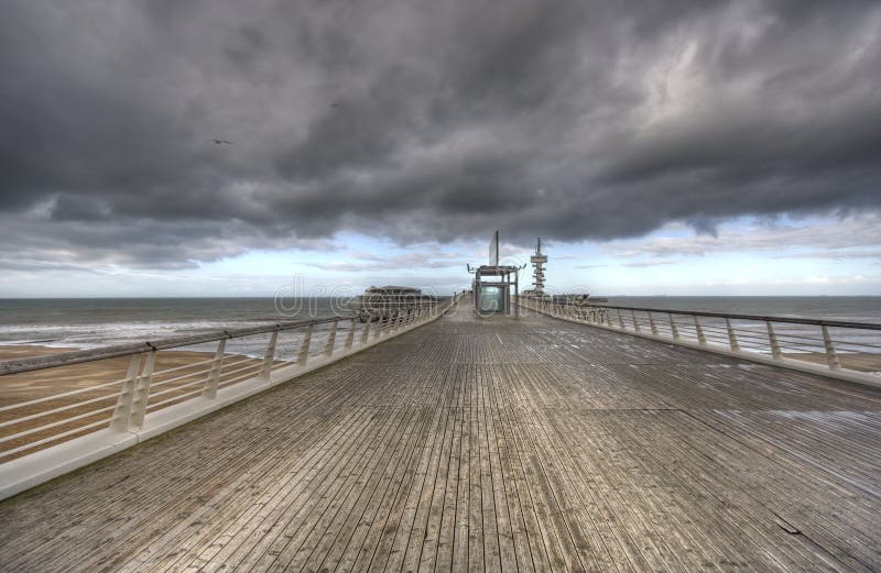 Scheveningen Pier stock image. Image of clouds, weather - 16353885