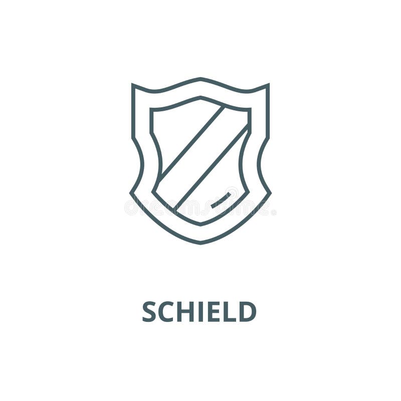 Schield Line Icon Concept. Schield Flat Vector Symbol, Sign, Outline ...