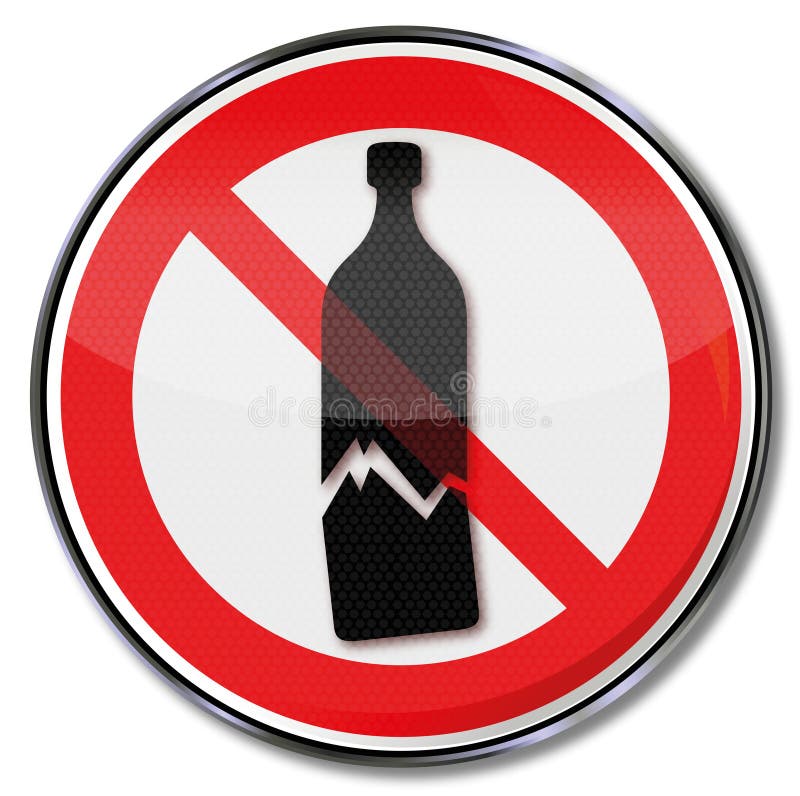 Warning Possible Glass Breakage Stock Vector - Illustration of stickers ...