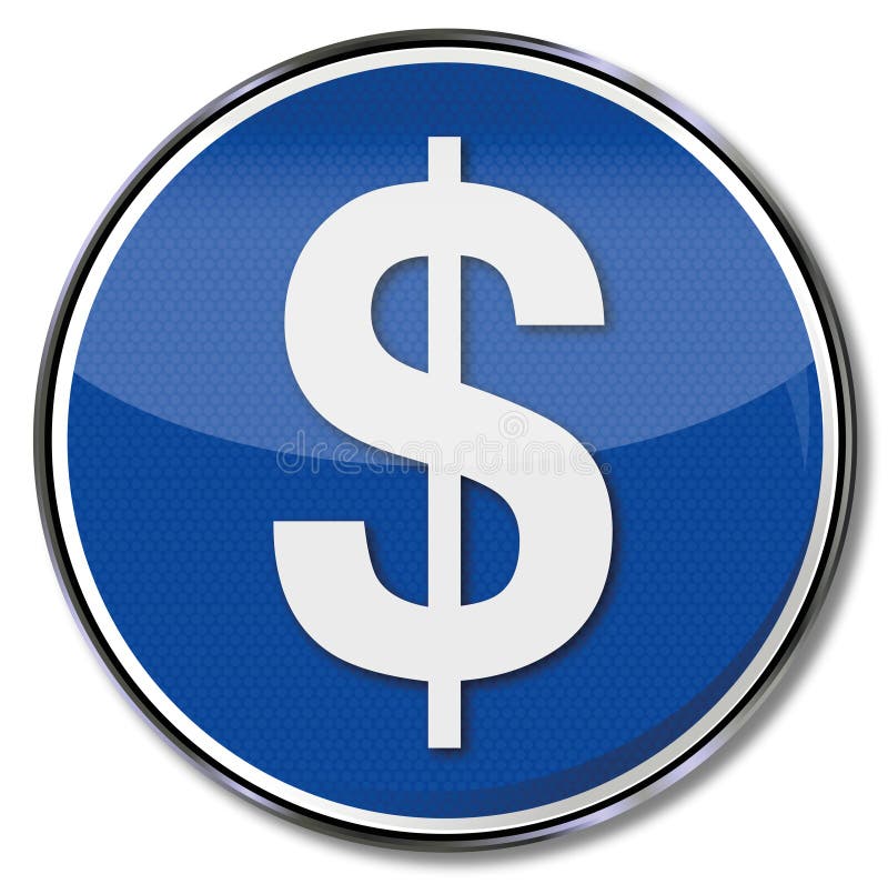 Blue dollar sign stock vector. Illustration of finance - 137212542