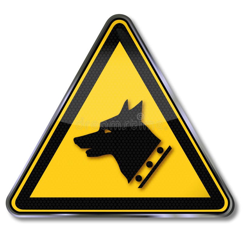Danger Sign Warning before the Watchdog Stock Vector - Illustration of ...