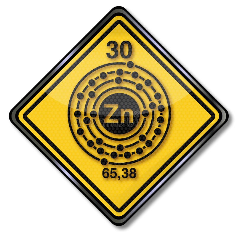 Sign Chemistry Character Zinc Stock Vector - Illustration of ions ...