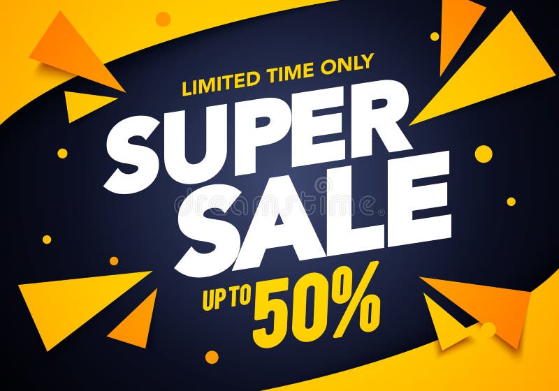 Vector Illustration Limited Time Super Sale Banner Stock Vector ...