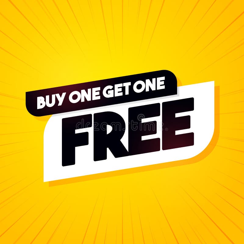 Modern Label with Text Buy One, Get One Free Stock Illustration ...