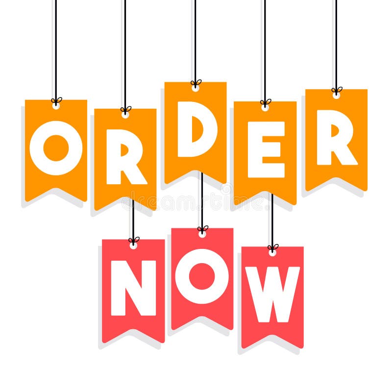 Modern Banner with Text Order Now Stock Vector - Illustration of market ...
