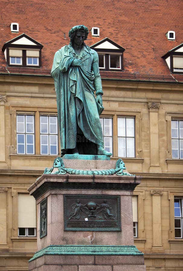 Schiller Monument in Stuttgart Stock Image - Image of schiller ...