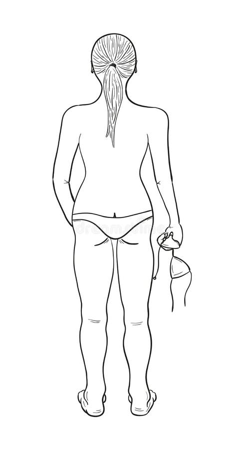 Schizzo Della Ragazza in Costume Da Bagno Illustrazione di Stock ... Schizzo Della Ragazza in Costume Da Bagno Illustrazione di Stock ...