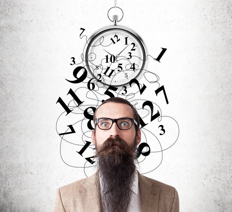 Schizzo Sconcertante Del Cronometro E Dell'uomo Fotografia Stock ...