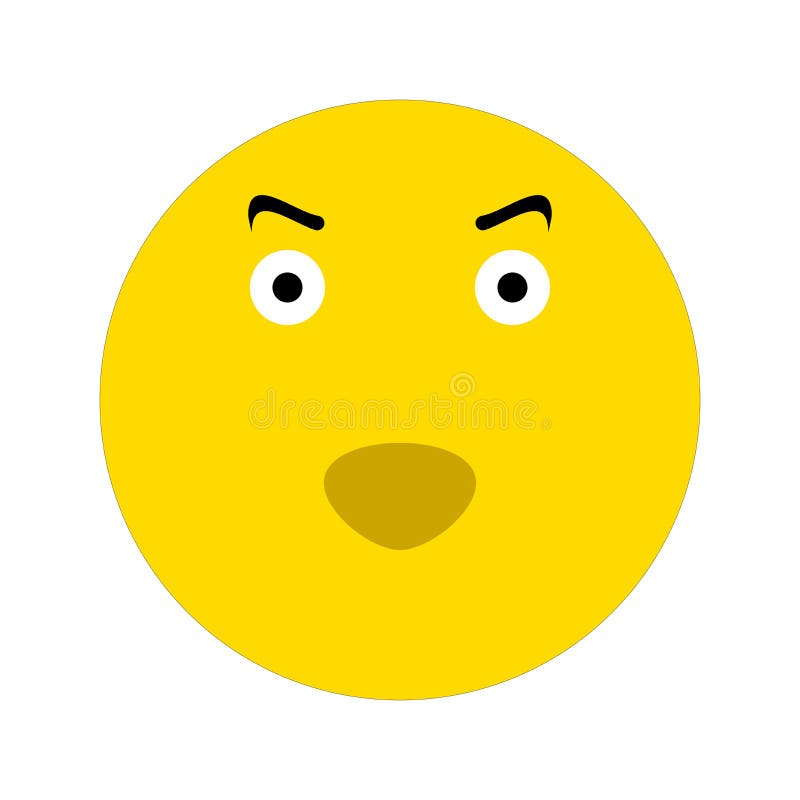 Schlechter smiley vektor abbildung. Illustration von heftig - 18357516