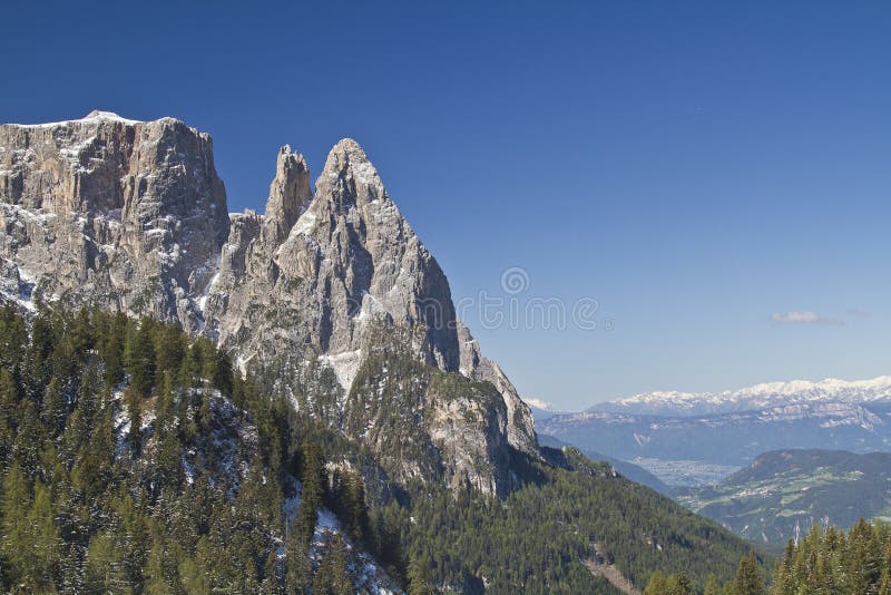 Schlern mountains stock image. Image of massif, summit - 25968001