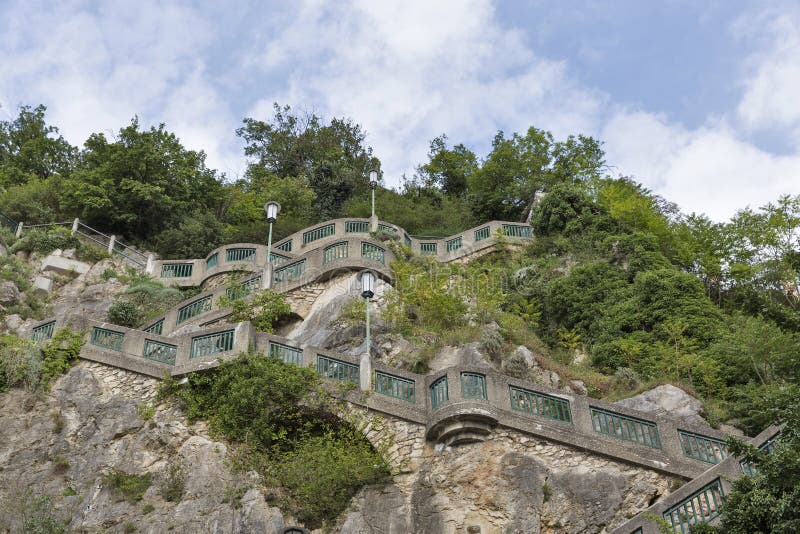 Schlossberg or Castle Hill Mountain in Graz, Austria Stock Image ... Schlossberg or Castle Hill Mountain in Graz, Austria Stock Image ...