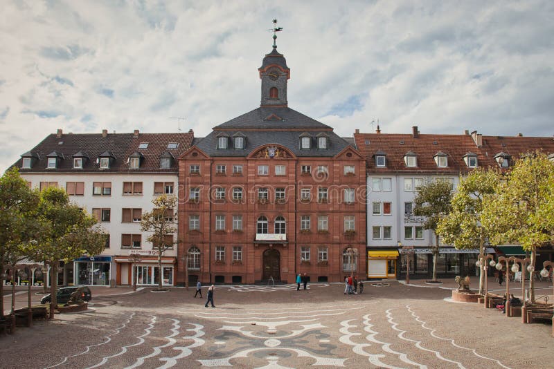 Schlossplatz, Castle Square, with the Rathaus in Pirmasens Editorial ...