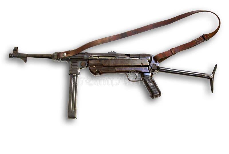 MP38/40 Submachine Gun on White Background Editorial Photo - Image of ...