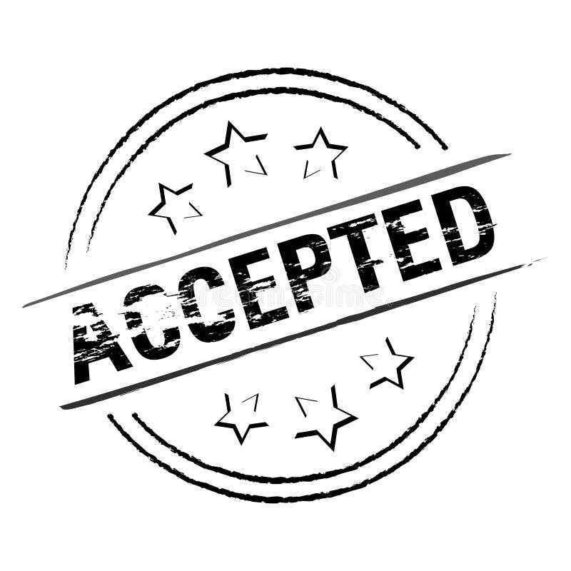Stempel angenommen stock abbildung. Illustration von dokument - 11284876