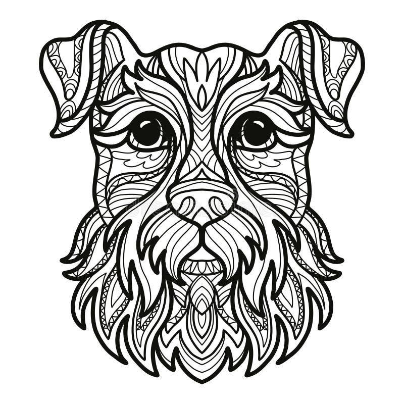 Schnauzer Dog Line Art Stock Illustrations – 108 Schnauzer Dog Line Art ...