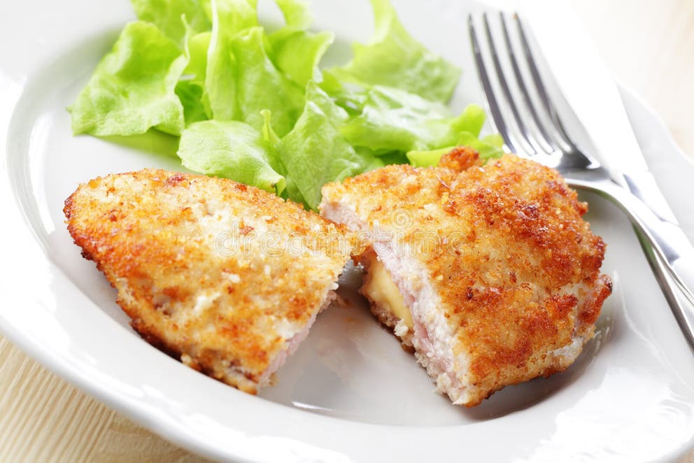 Schnitzel Cordon blue stock photo. Image of steak, cooked - 17074708