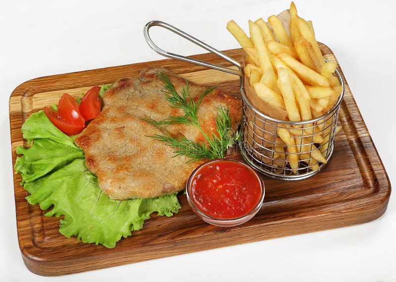 Schnitzel - Pork Tenderloin, Breaded in Flour and Egg with a Golden ...