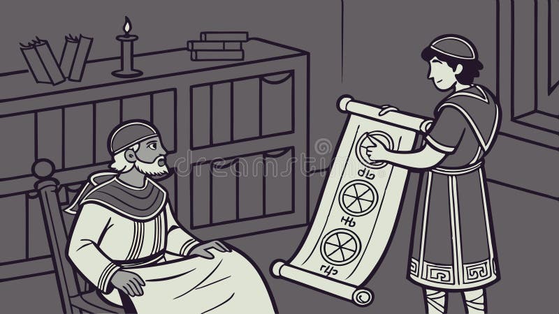 Scholar Studying Large Ancient Scroll, History, Knowledge, and Research ...