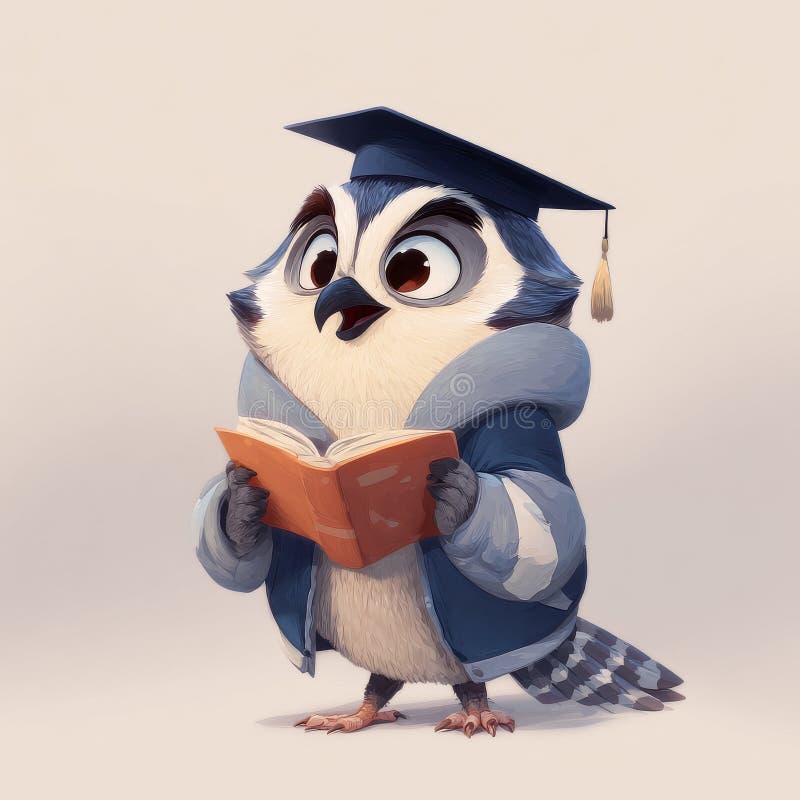 The ‘Scholarly Bird’ is Depicted As an Artistic Bird with a Graduation ...