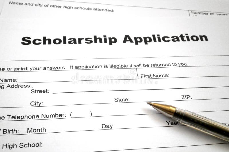 Scholarship Application Form Stock Image - Image of system, document ...