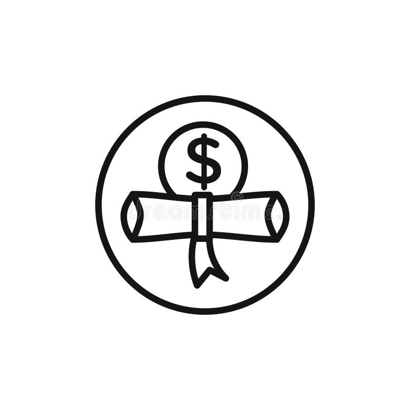 Scholarship Thin Line Icon Set Stock Vector - Illustration of loan ...