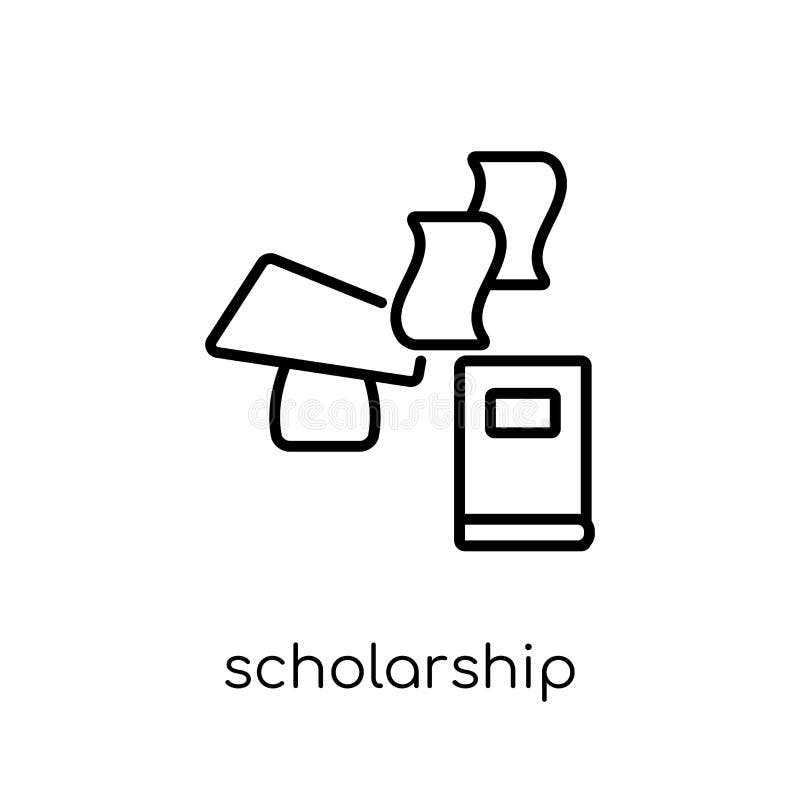 Scholarship Icon. Trendy Modern Flat Linear Vector Scholarship I Stock ...