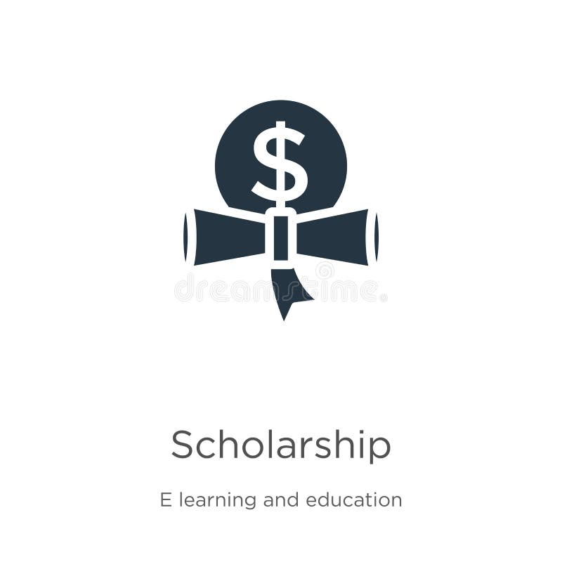 Scholarship Vector Icon On White Background. Flat Vector Scholarship ...