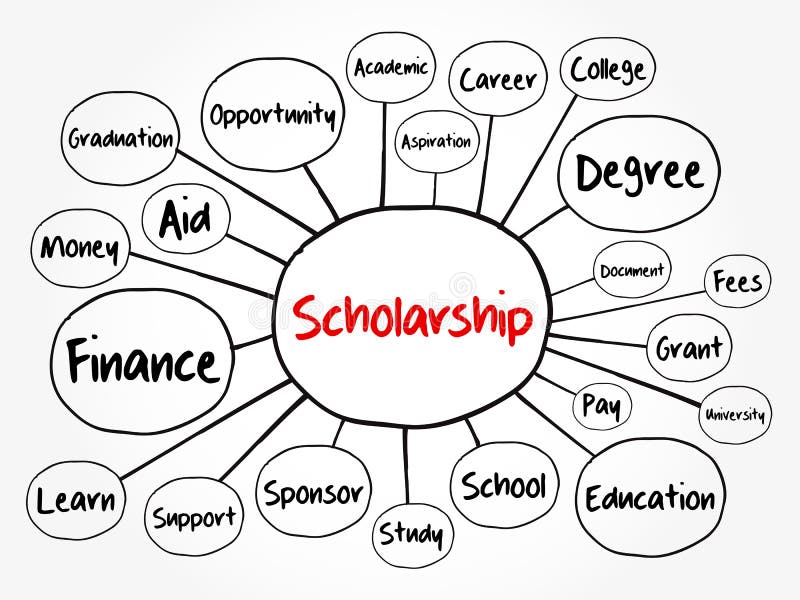 Scholarship Mind Map Flowchart Stock Illustration - Illustration of ...