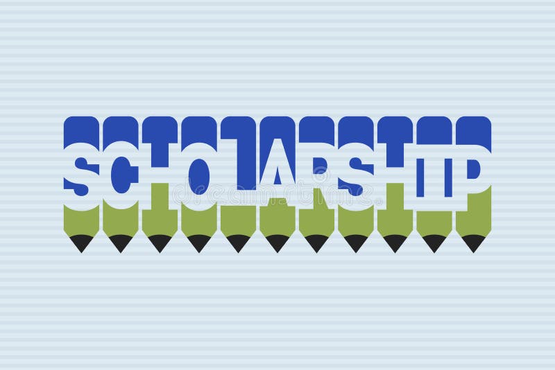 Scholarship Text with Pen Symbol Creative Ideas Design Stock Vector ...