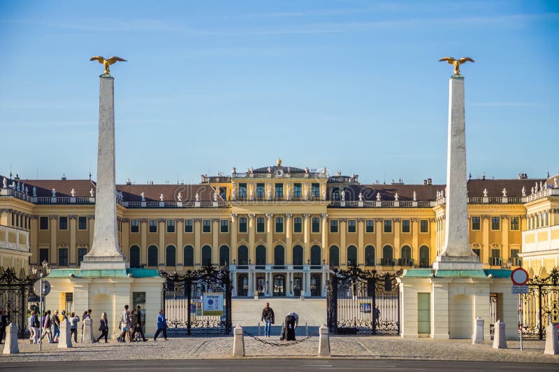 Schonbrunn Palace in Vienna, Austria Editorial Photography - Image of ...