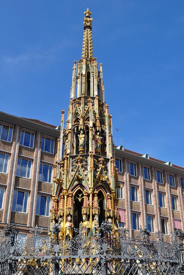 Schoner Brunnen in Nuremberg,Germany,Europe Stock Image - Image of ...