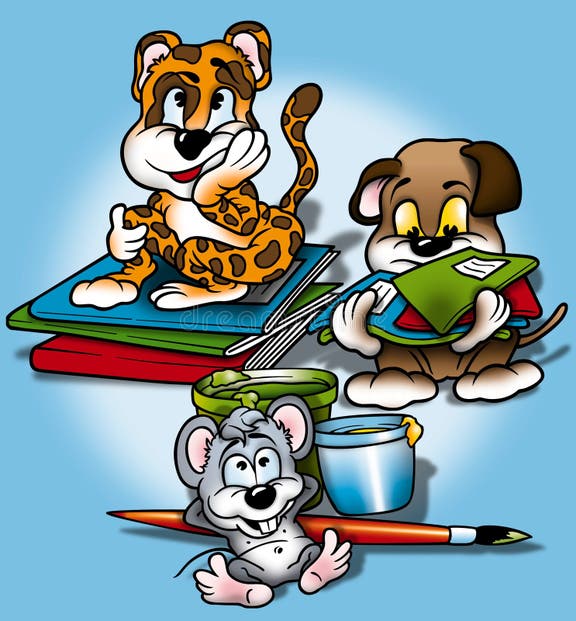 School stock illustration. Illustration of mouse, bitmap - 19801760