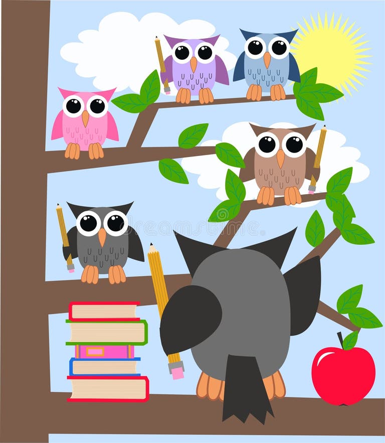 School Owls Stock Illustrations – 1,089 School Owls Stock Illustrations ...