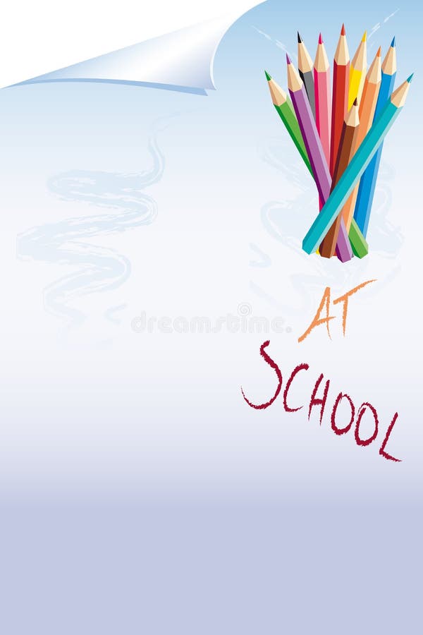 At School stock vector. Illustration of concept, pencils - 26271978