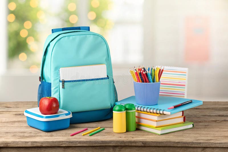 School Accessories. Back To School Stock Photo - Image of desk, black ...