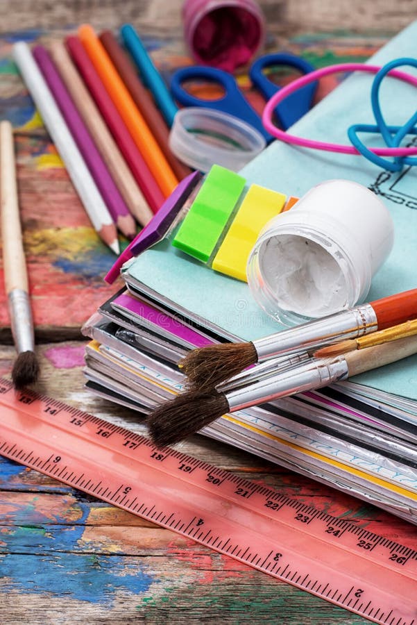 School accessories stock image. Image of pencils, call - 43232089