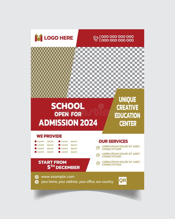 School Admission Creative Flyer Template or Unique Education Leaflet A4 ...